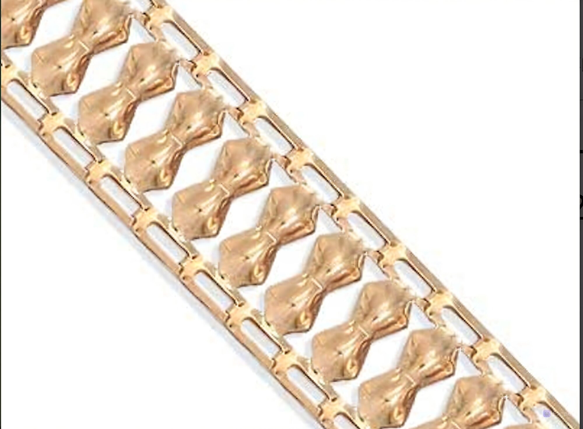 Глидерный браслет, красное золото, 585 проба