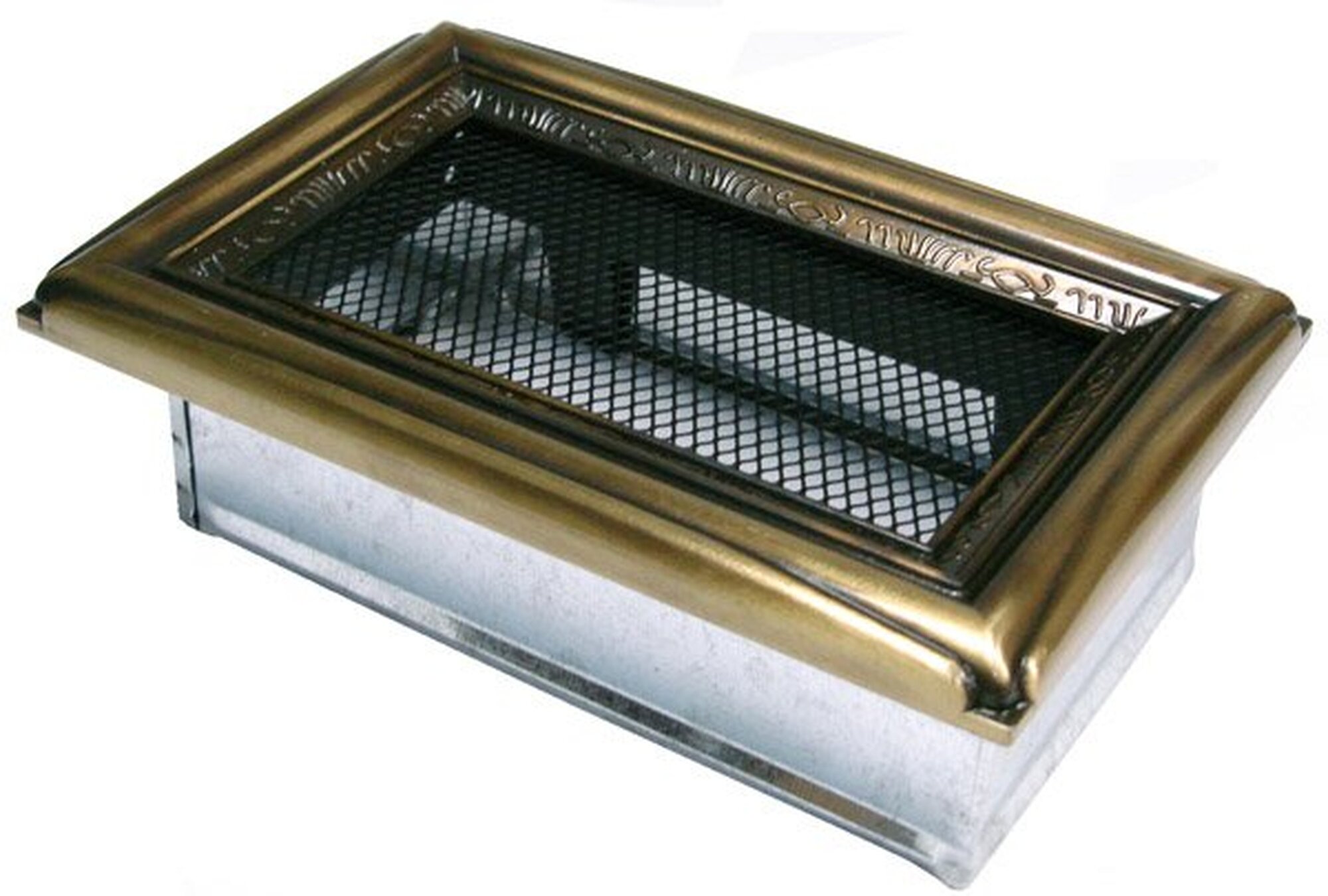 Вентиляционная решетка для камина Kratki (Польша) Рустик червленое золото 11х17 см