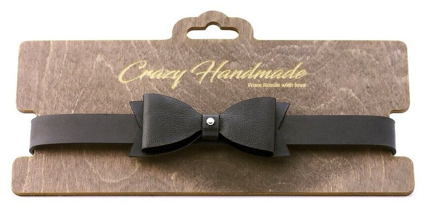 Кожаный чокер-бабочка Crazy Handmade