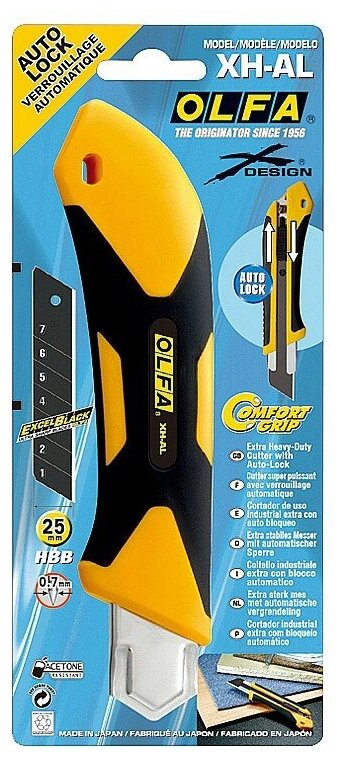 OLFA 25 мм, сегментированное лезвие, AUTO LOCK, нож X-design OL-XH-AL