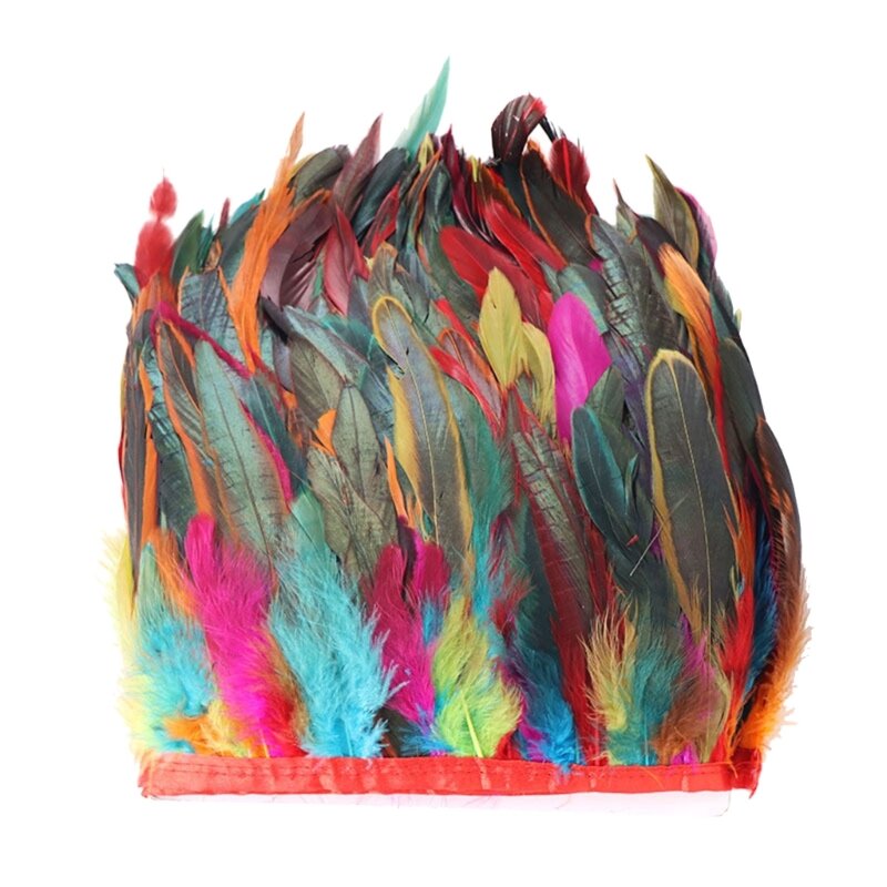 Полоса фиолетовой плавательной шерстяной ткани из куриного пера длиной 1 метр-смешанный цвет