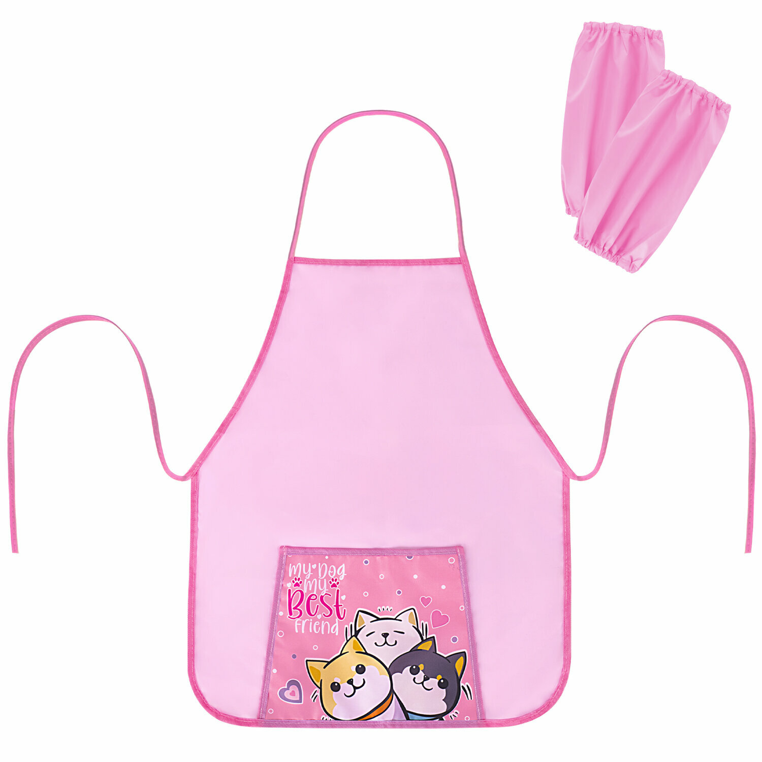 Фартук с нарукавниками Пифагор Best team, для уроков труда, 1 карман, 46x54 см