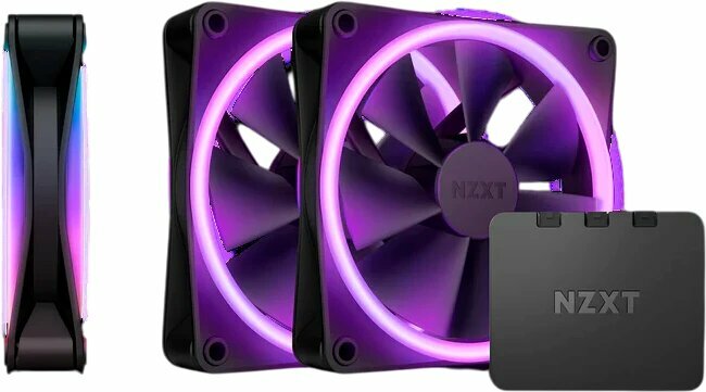 Вентилятор для корпуса NZXT F120 RGB DUO Black (3 шт.) (RF-D12TF-B1)