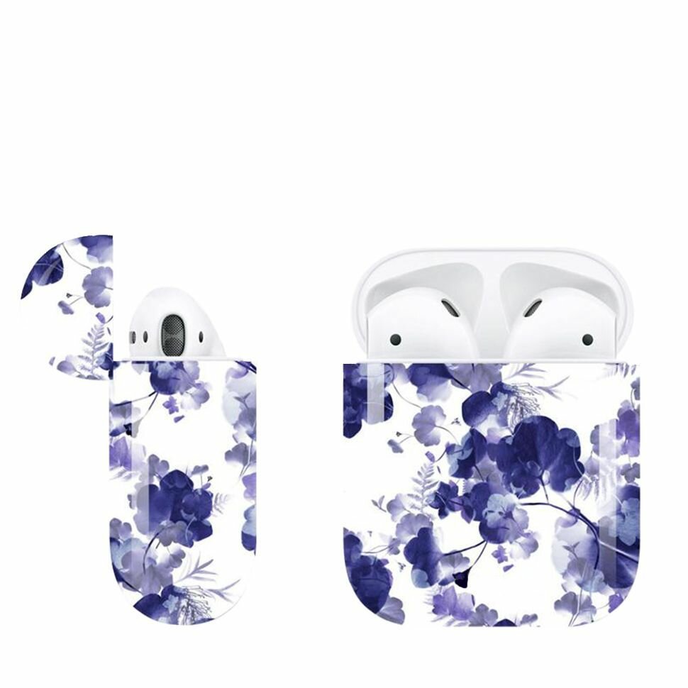 Чехол PQY для Apple Airpods Paint Flora Style