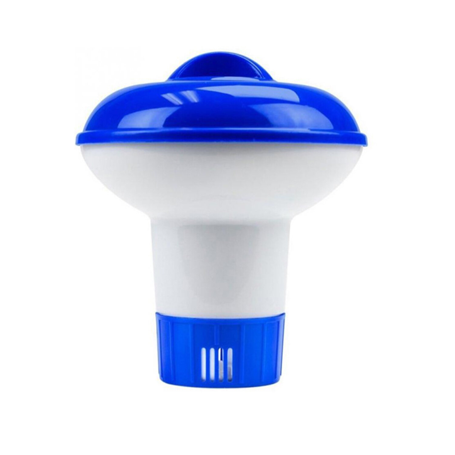 5 дюймовый плавающий дозировщик для хлорированных таблеток, диспенсер для бассейнов, спа, открытых и закрытых бассейнов, спа, горячих ванн, рыбацких прудов, синий и белый, PVC