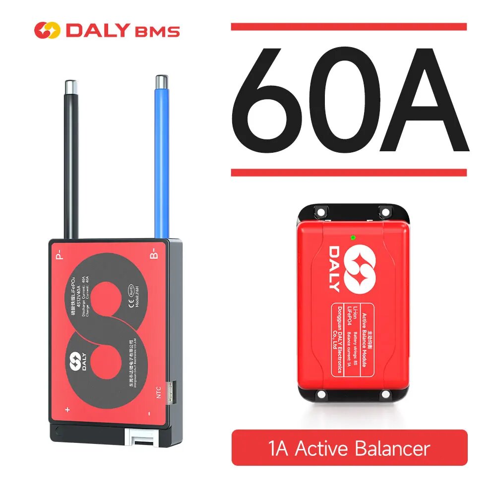 Daly BMS Active Balancer для литий-ионного аккумулятора 100Ah 4С, 60A Balance BMS NTC, 3,2 В