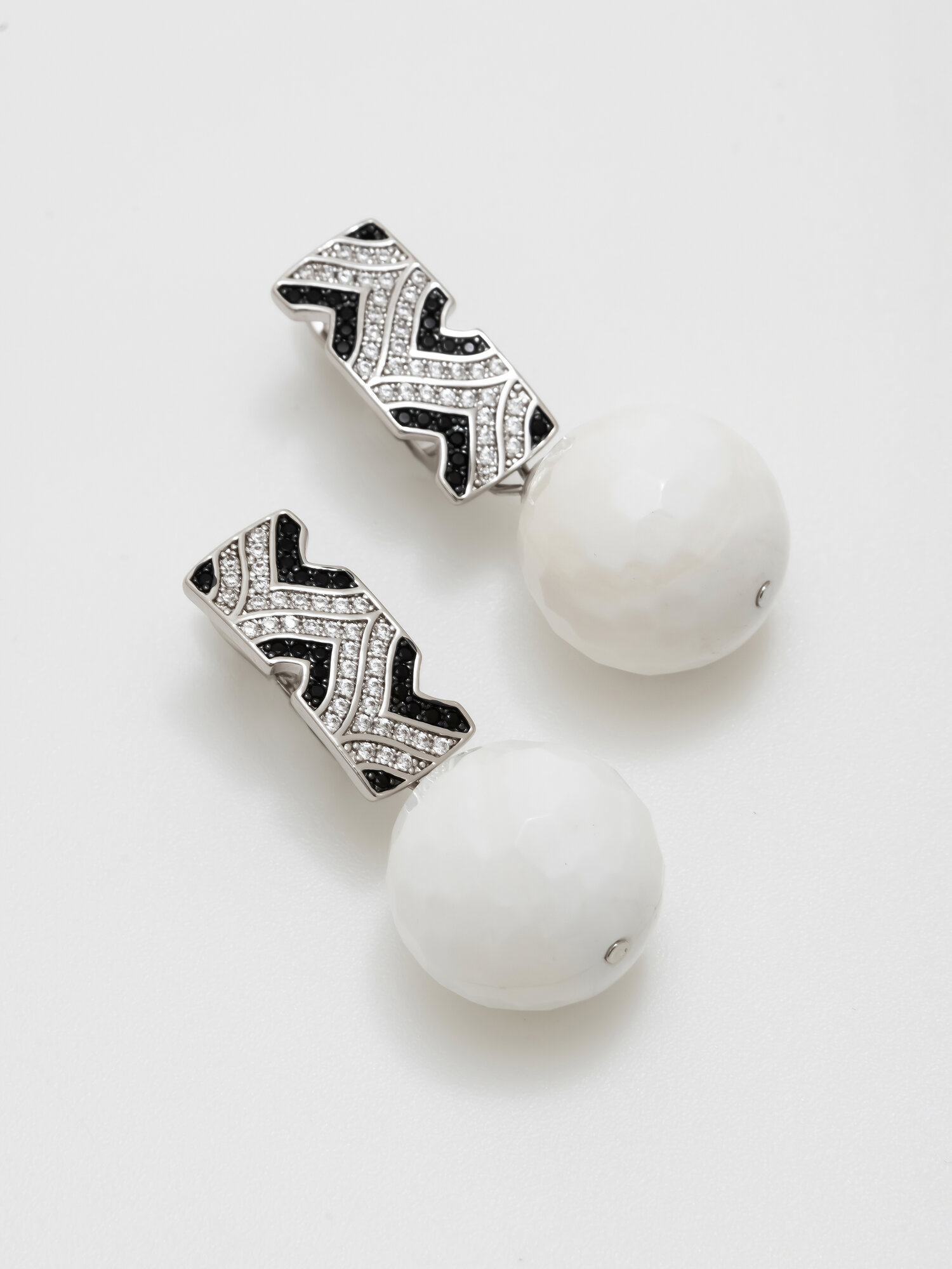 Серьги, агат