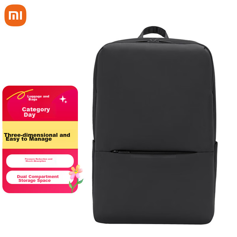 Рюкзак Xiaomi (MI) Classic Business Backpack, Simple Business Laptop Backpack, Unisex Student Schoolbag, Black