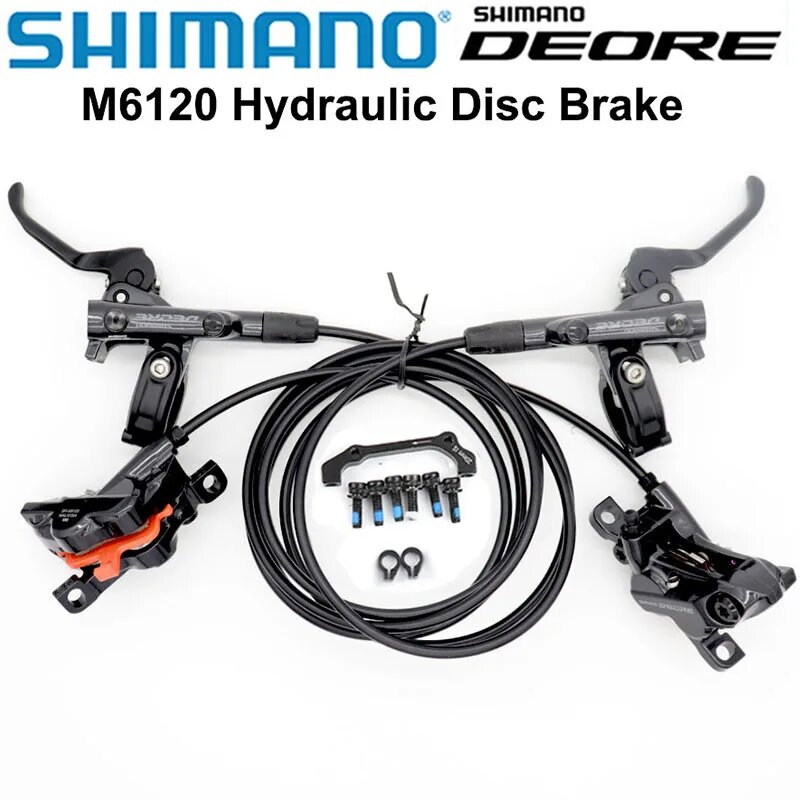 Shimano Deore M6120, гидравлические дисковые тормоза, черные