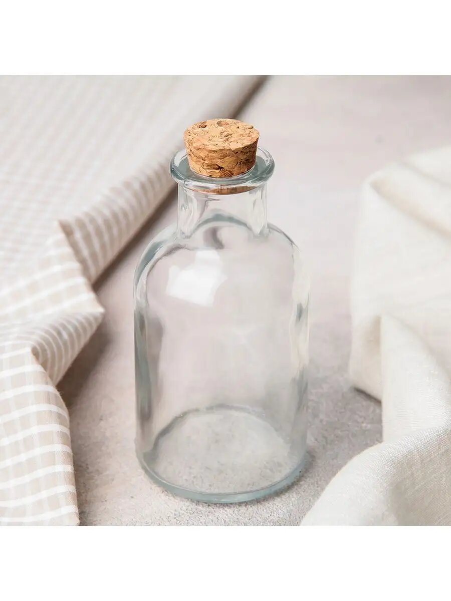 Бутылочка для массажных и косметических масел Доляна, стекло, 10 см, 125 мл