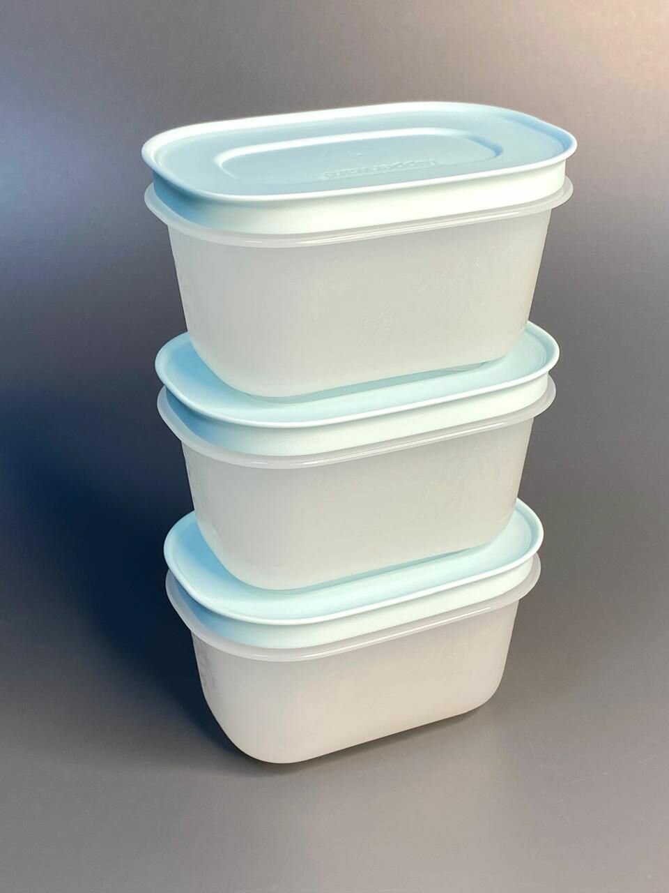 Контейнер "Охлаждающий лоток" (170 мл) 3 шт, голубая крышка. Tupperware