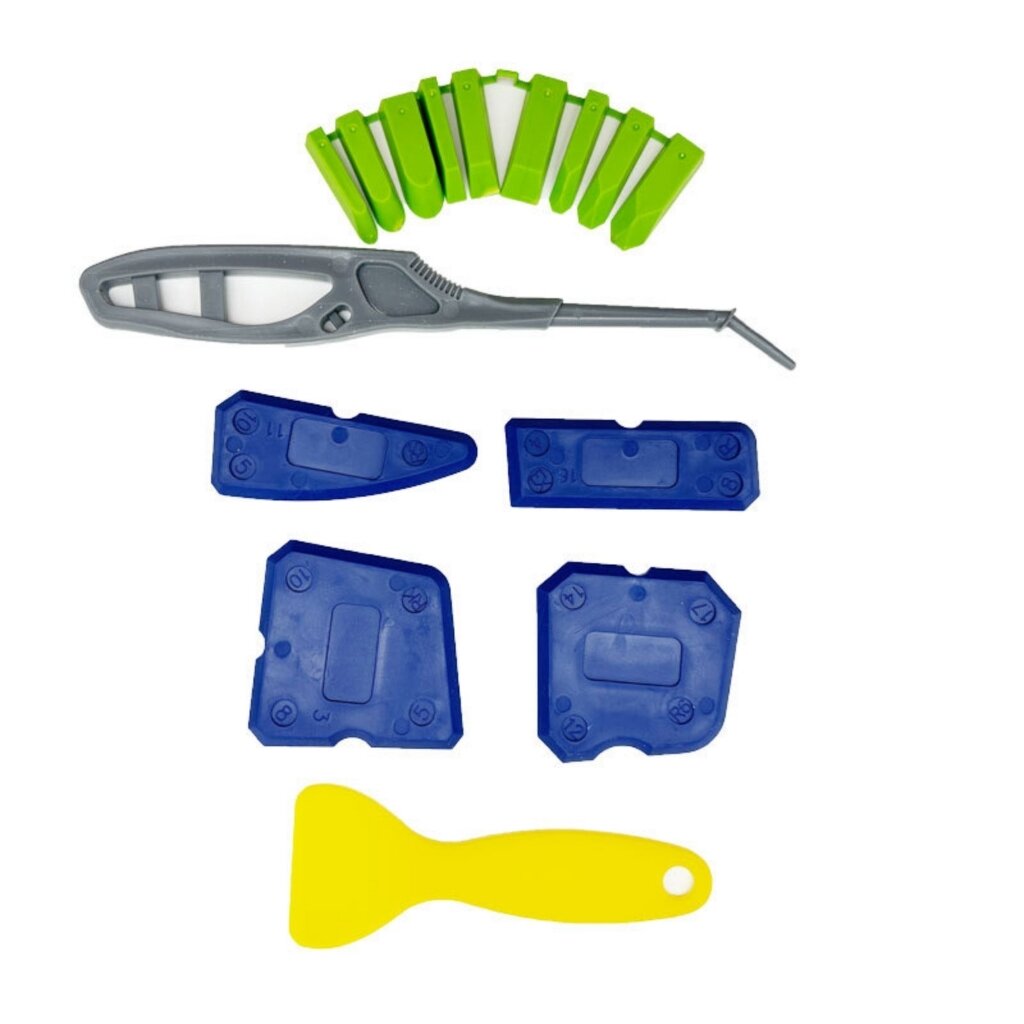 15ШТ Многоразовый Силиконовый Набор Инструментов Для Конопатки Ванной Комнаты Кухонного Окна Пола Раковины Герметик Для Отделки Швов И Удаления Конопатки