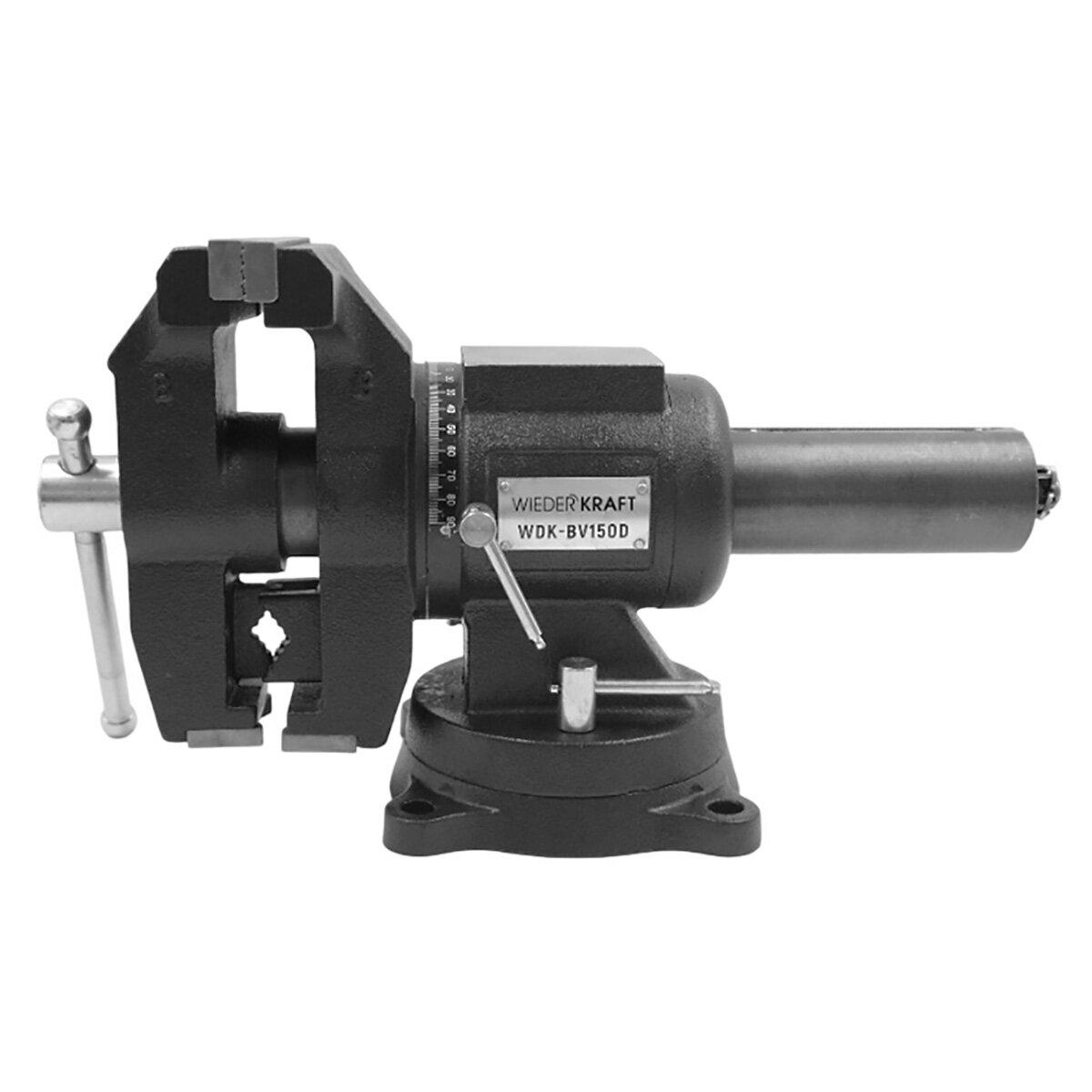 Профессиональные слесарные тиски 150 мм с регулировкой в двух плоскостях 360 градусов WDK-BV150D