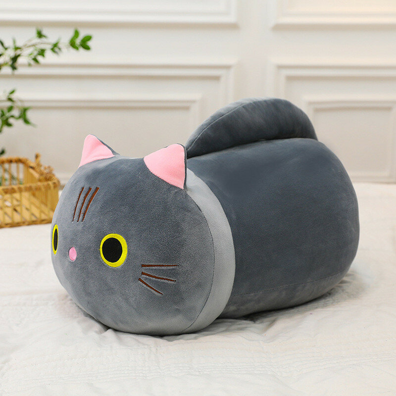 Adorable cat long plush pillow soft stuffed toy for cozy bedtime comfort gary 40cm