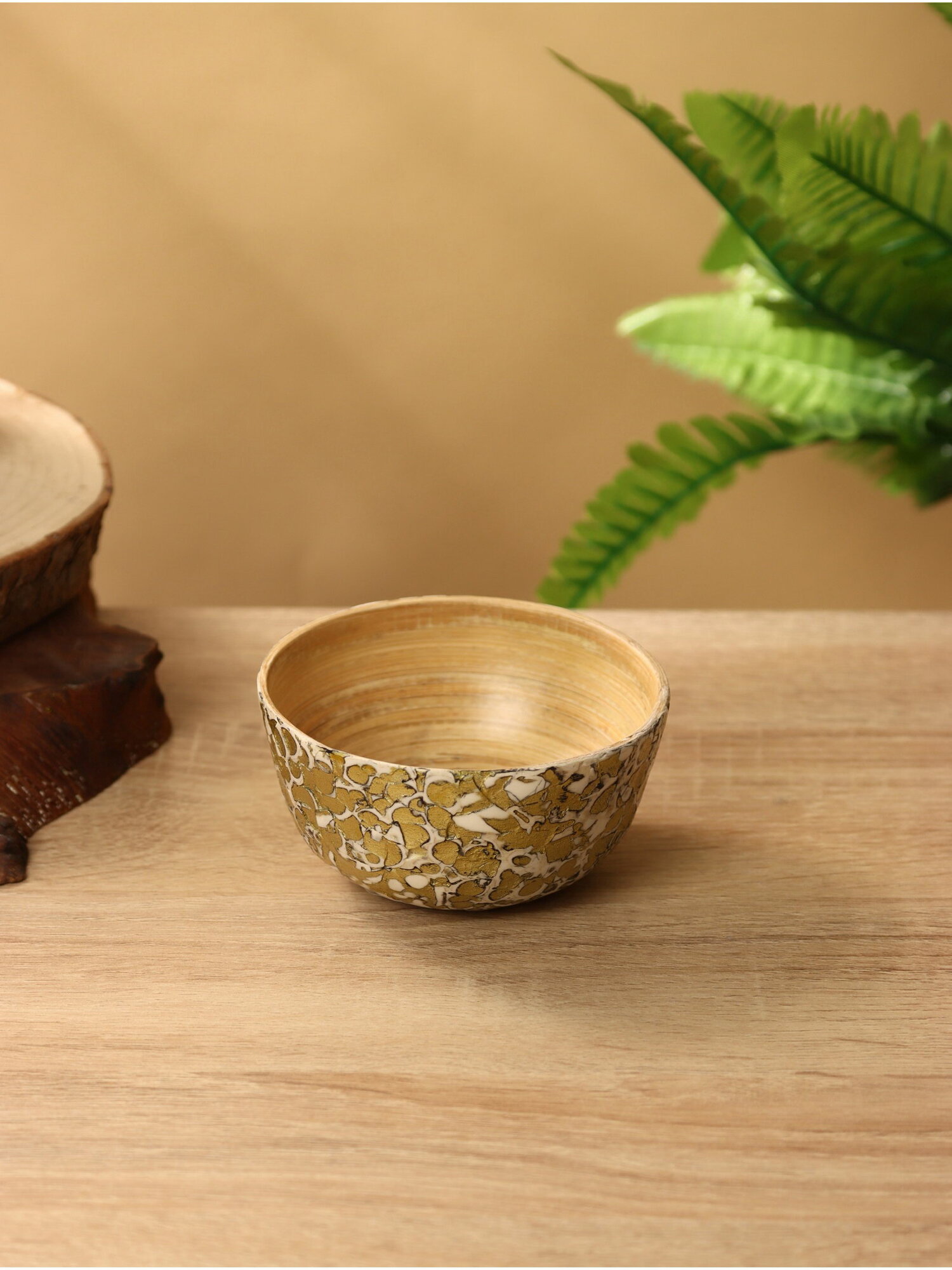 Миска, 10x10x5 см, бамбук, текстура: гладкая, тематика: узоры
