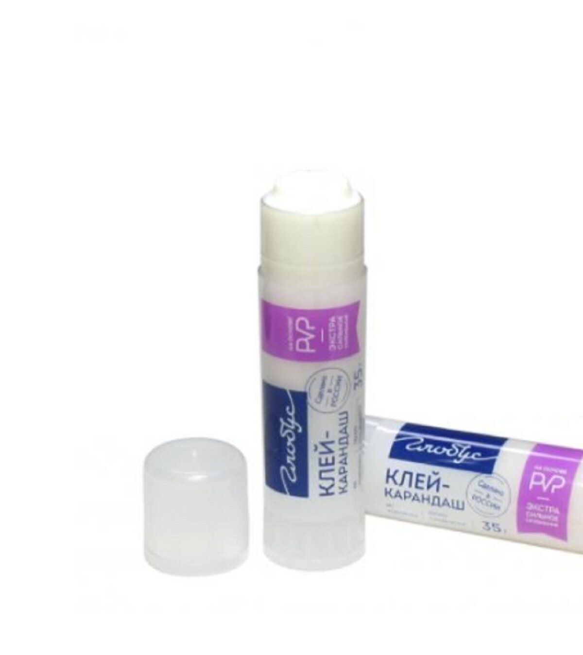 Клей-карандаш 1 шт GLOBUS стандарт 35 г PVP быстросохнущий, смывается водой