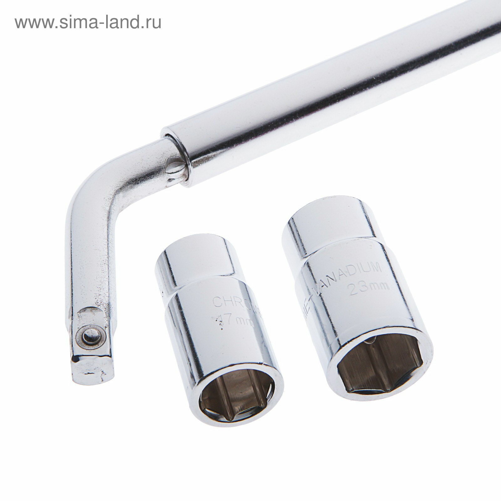 Ключ баллонный Г-образный телескопический квадрат 1/2", головки 17/19/21/23 мм