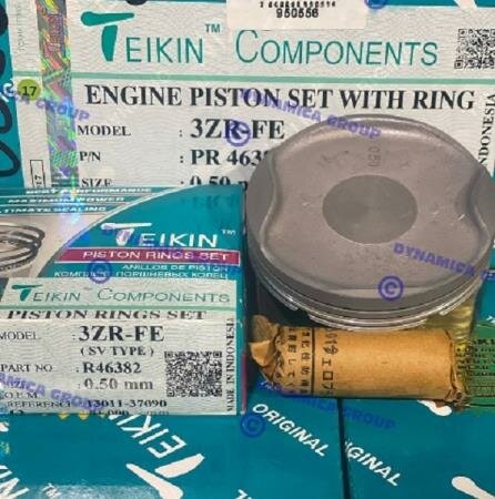 Поршни двигателя + кольца TEIKIN 46384 0.50 TOYOTA NOAH VOXY PREMIO ALLION WISH ISIS AVENSIS 3ZR-FE [ 13101-37090 ]