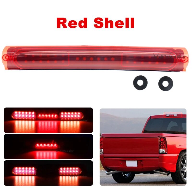 Автомобильный светодиодный высокий стоп-сигнал, задний фонарь автомобиля, третий сигнальный фонарь для Ford F-150 F-250 F150 F250 1997 1998 1999 2000 2001 2002 2003 Red Shell