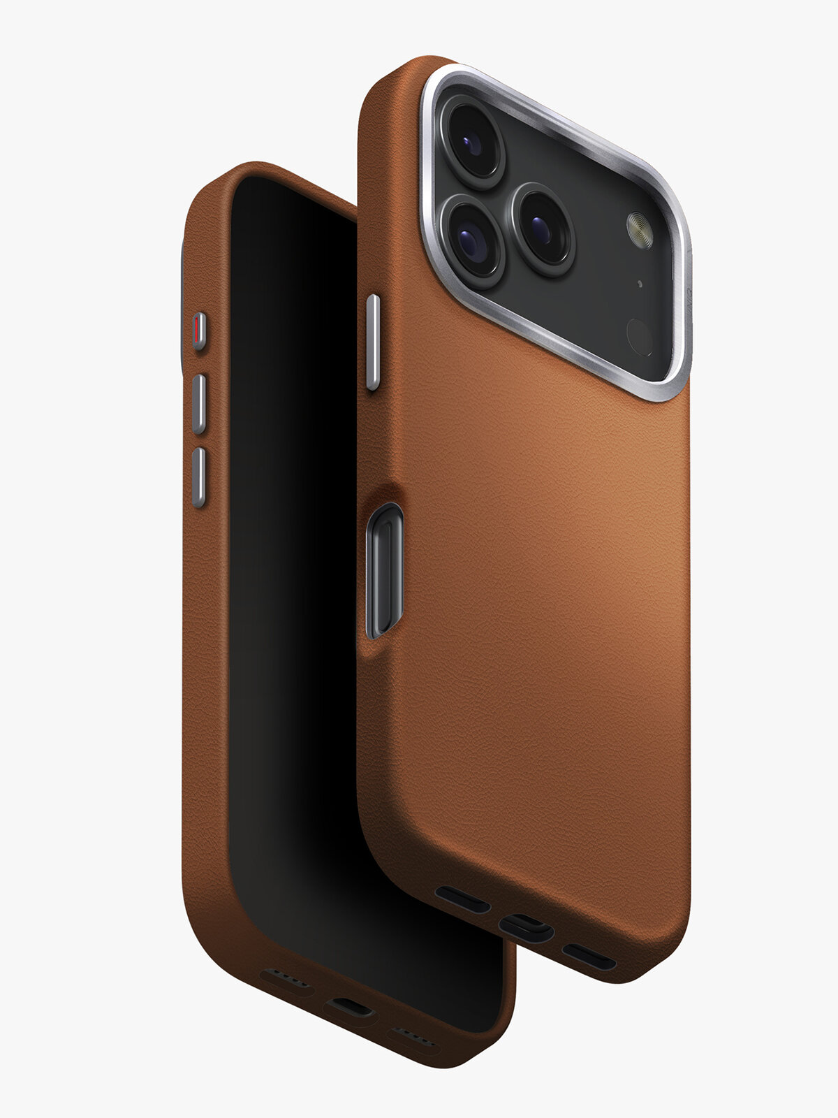 Чехол Uniq на iPhone 17 Pro, Lyden из премиальной экокожи, с магнитами MagSafe, коричневый