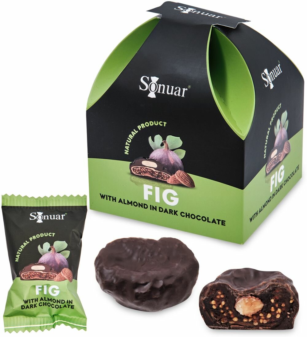 Инжир с миндалем в шоколаде 150гр (Sonuar)