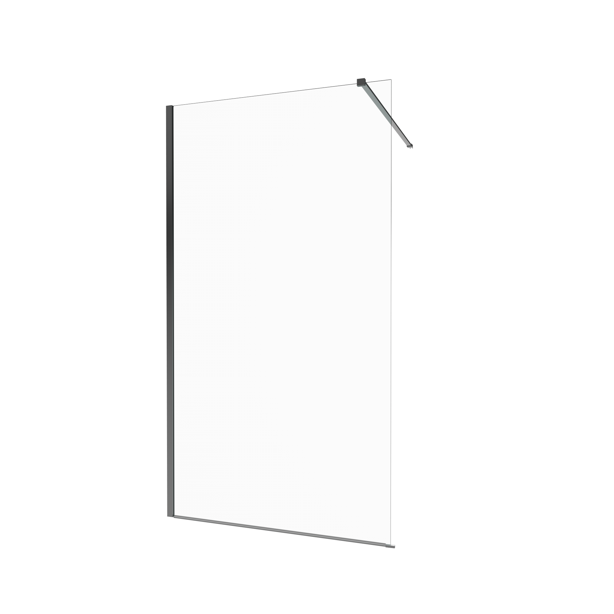 Душевая перегородка Triton Плано-Хром 100х200, стекло прозрачное, профиль - хром