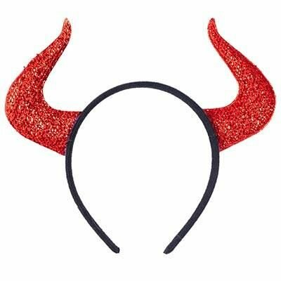 Ободок КНР "Рога дьявола", красные, блеск