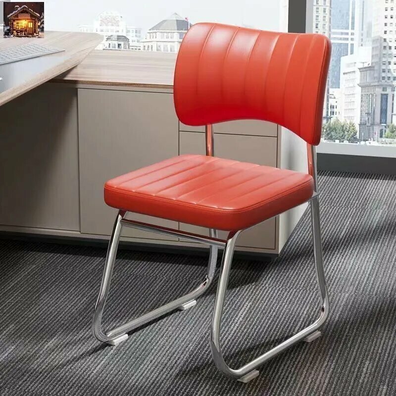 Офисный стул, Искусственная кожа, Красный