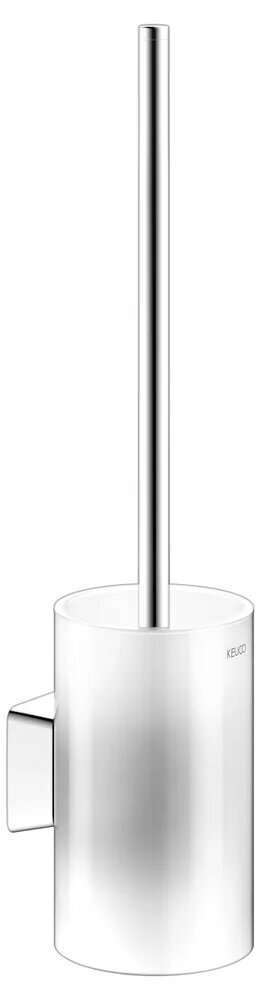Ершик для унитаза Keuco Aveno 14664 настенный, латунный, белый, хром, закрытый, с подставкой