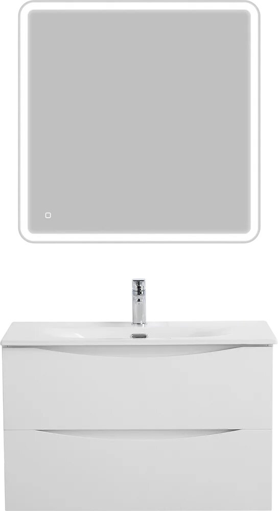 Мебель для ванной комнаты BelBagno Marino-cer-mini 80 подвесная, bianco lucido