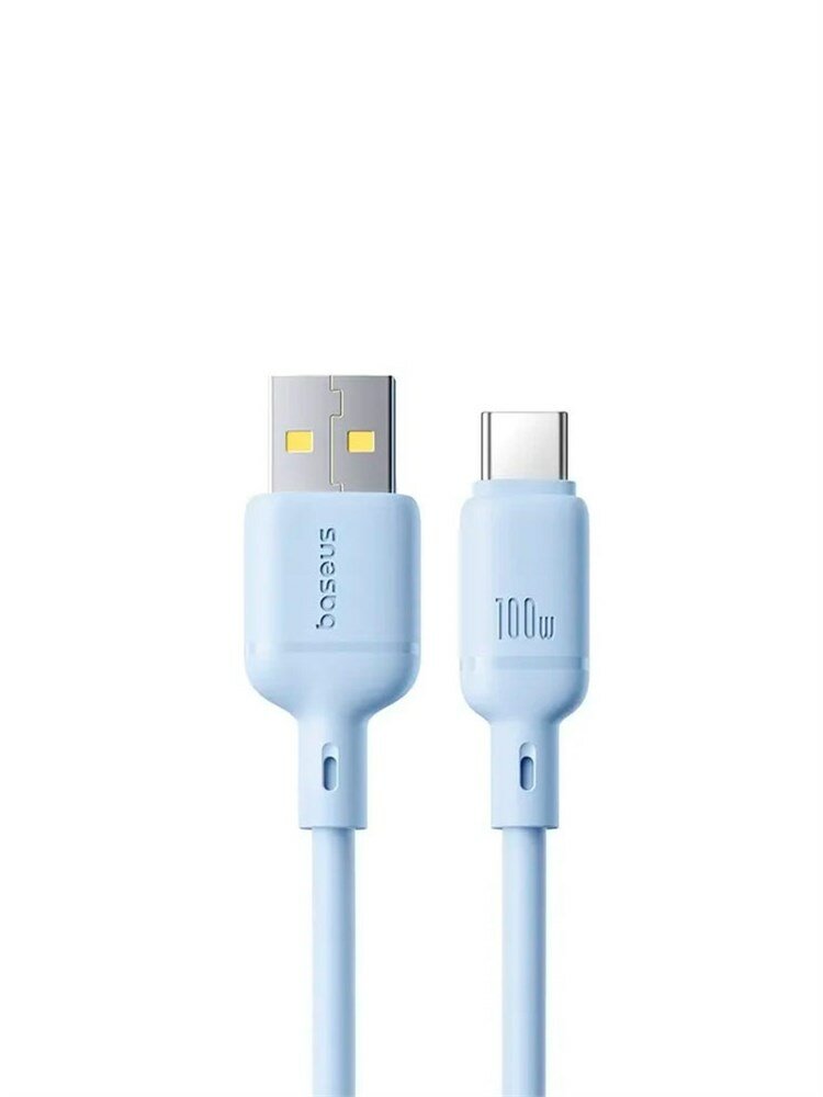 Baseus Кабель Baseus Silky Usb - Type-C 100W 1м P10377703313-00 CB000113 Голубой
