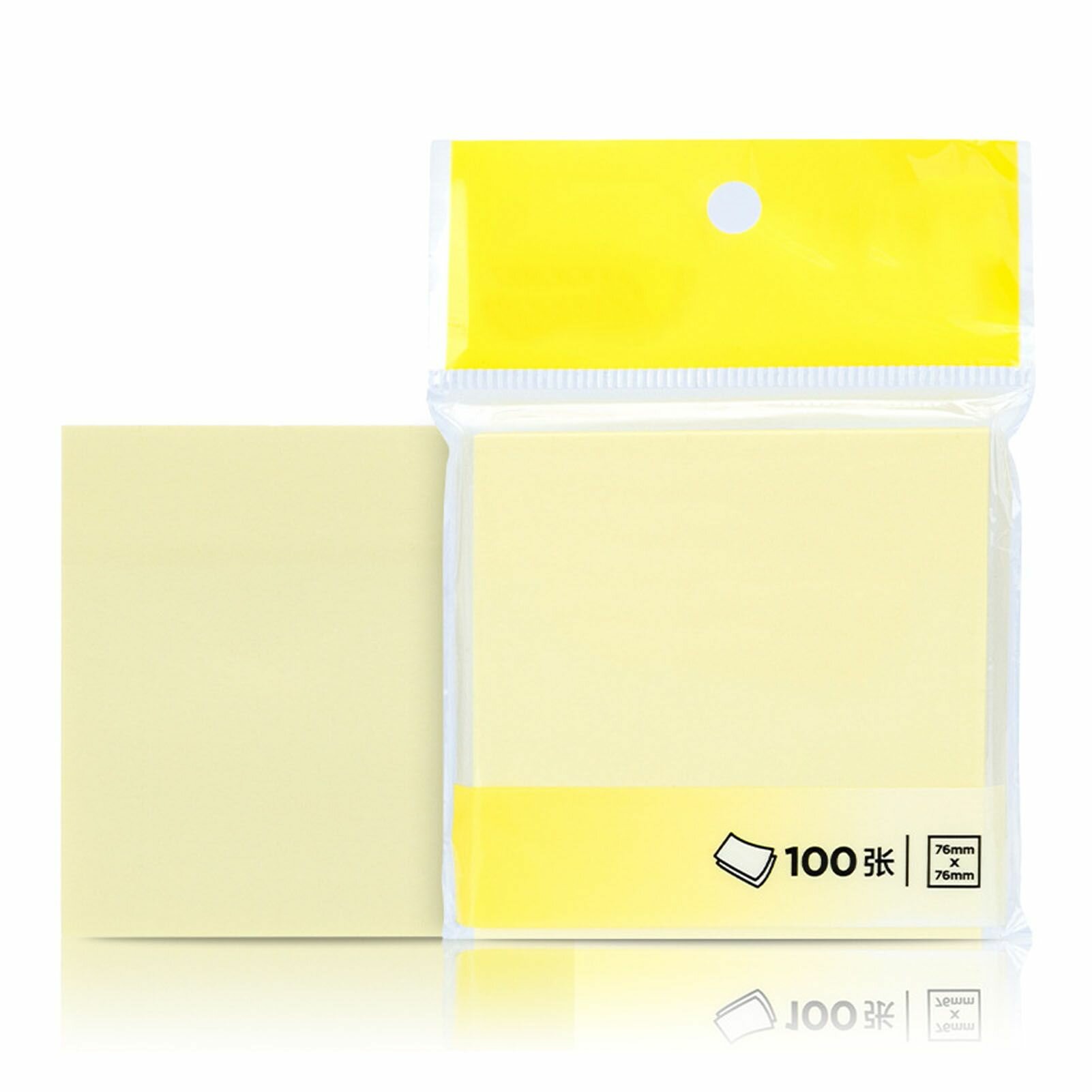 100 листов липких заметок, жёлтые