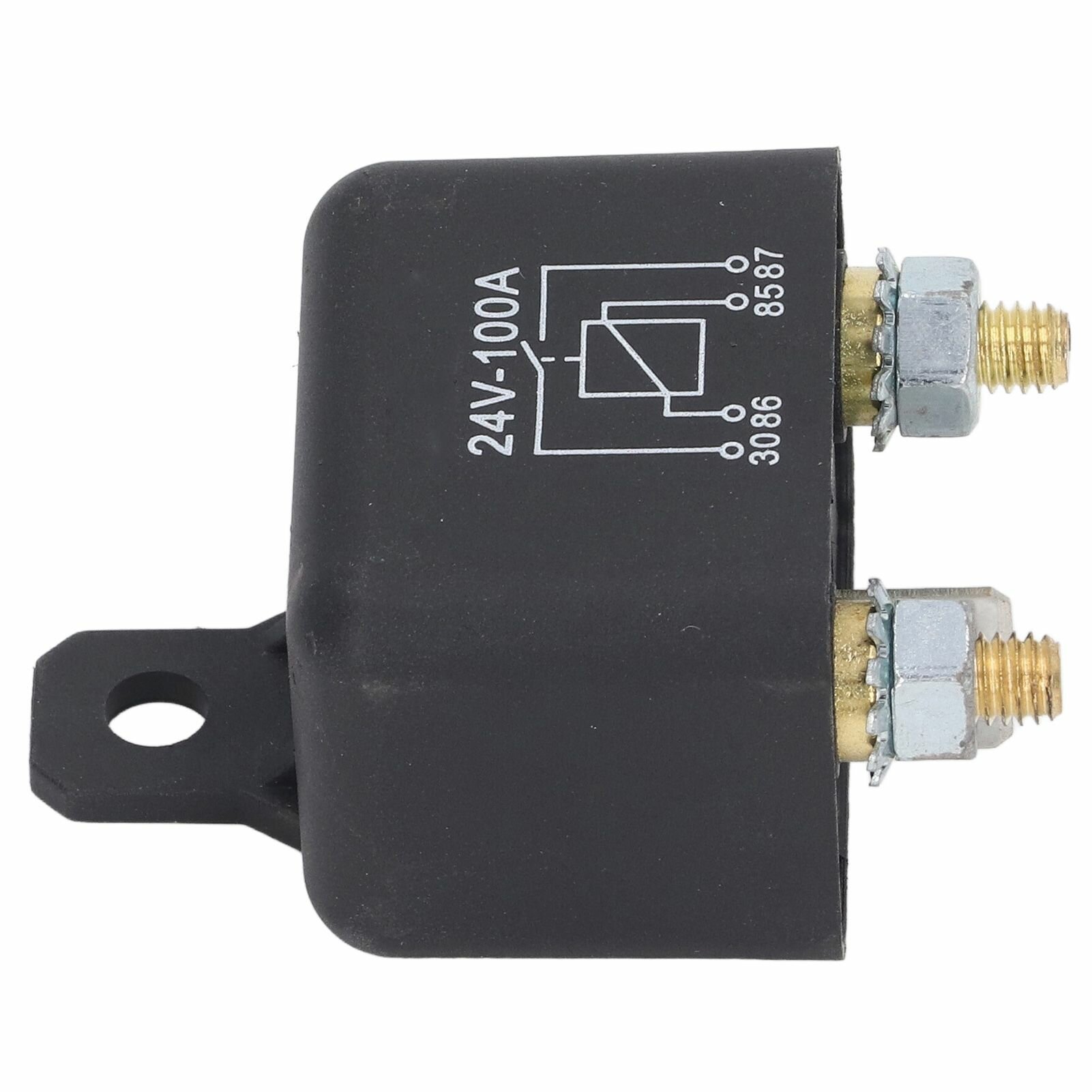 Соленоид стартера 100A, 4-контактная латунная катушка, корпус ПК высокой мощности, реле газонокосилки для автомобиля, 24 В постоянного тока