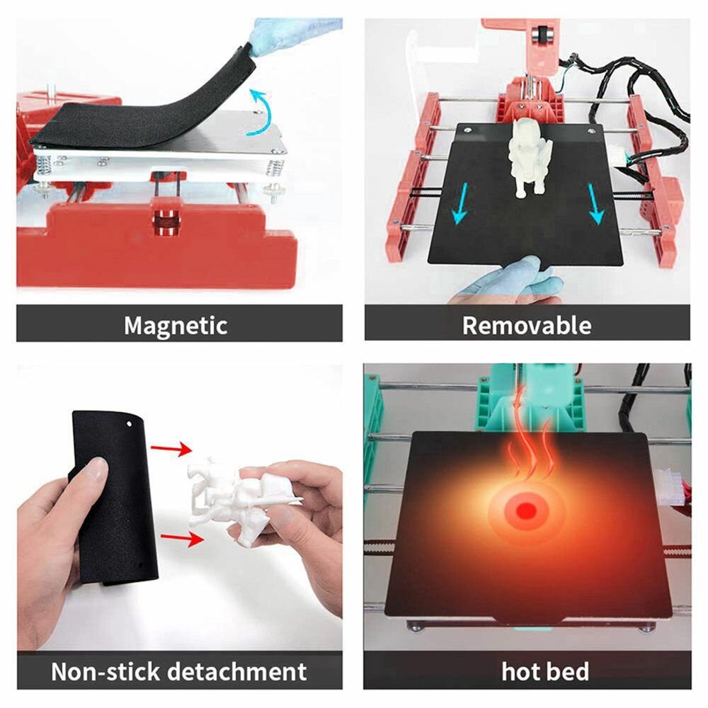 3D-принтер EasyThreed K8 plus, FDM, 150x150x150мм, с сенсорным экраном 2.4" для начинающих, включает 10м PLA нити