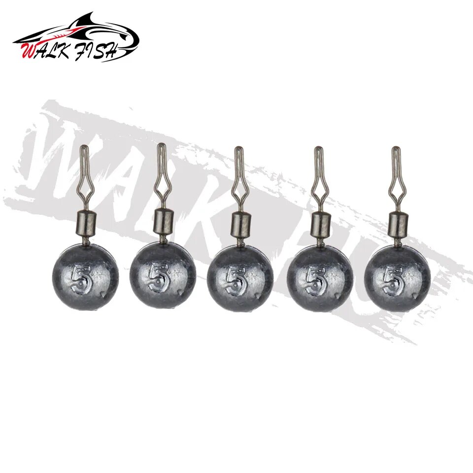 WALK FISH свинцовые грузила для рыбалки 5 шт. 5pcs 5g sinkers