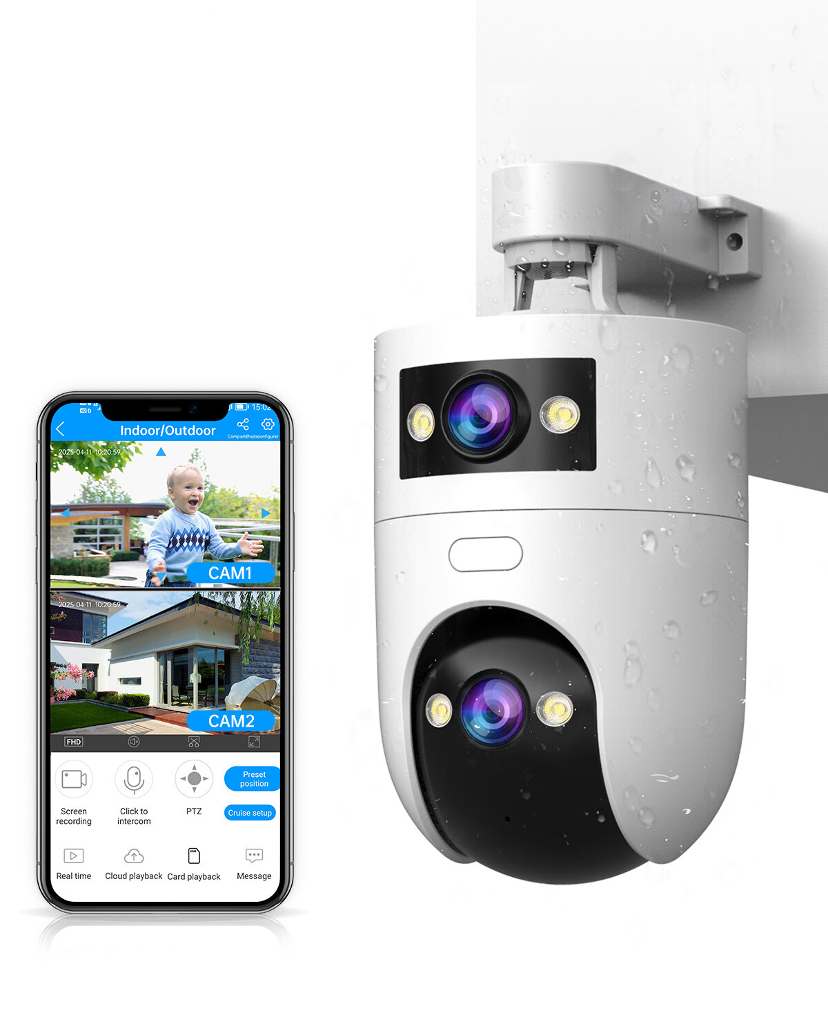 Камера видеонаблюдения JOOAN, 5G WiFi, H.265, 64 GB, уличная