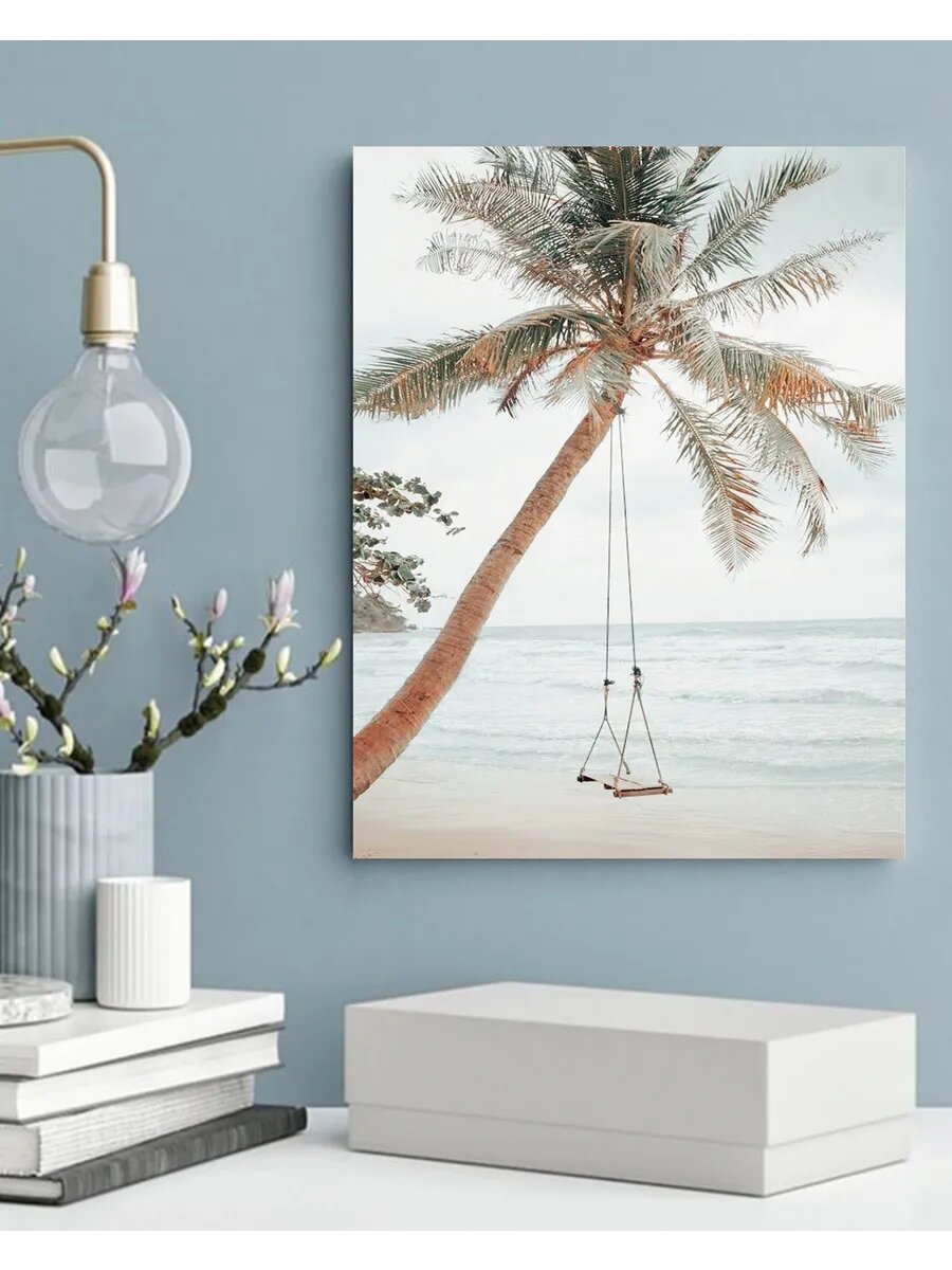 Картина на холсте Пальма Качели