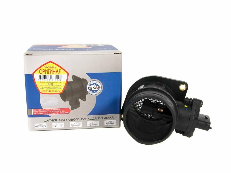 Датчик массового расхода воздуха ДМРВ 21083 21103 Пекар 037 до 2003 г. 3110 3302 дв.406 21083-1130010-10