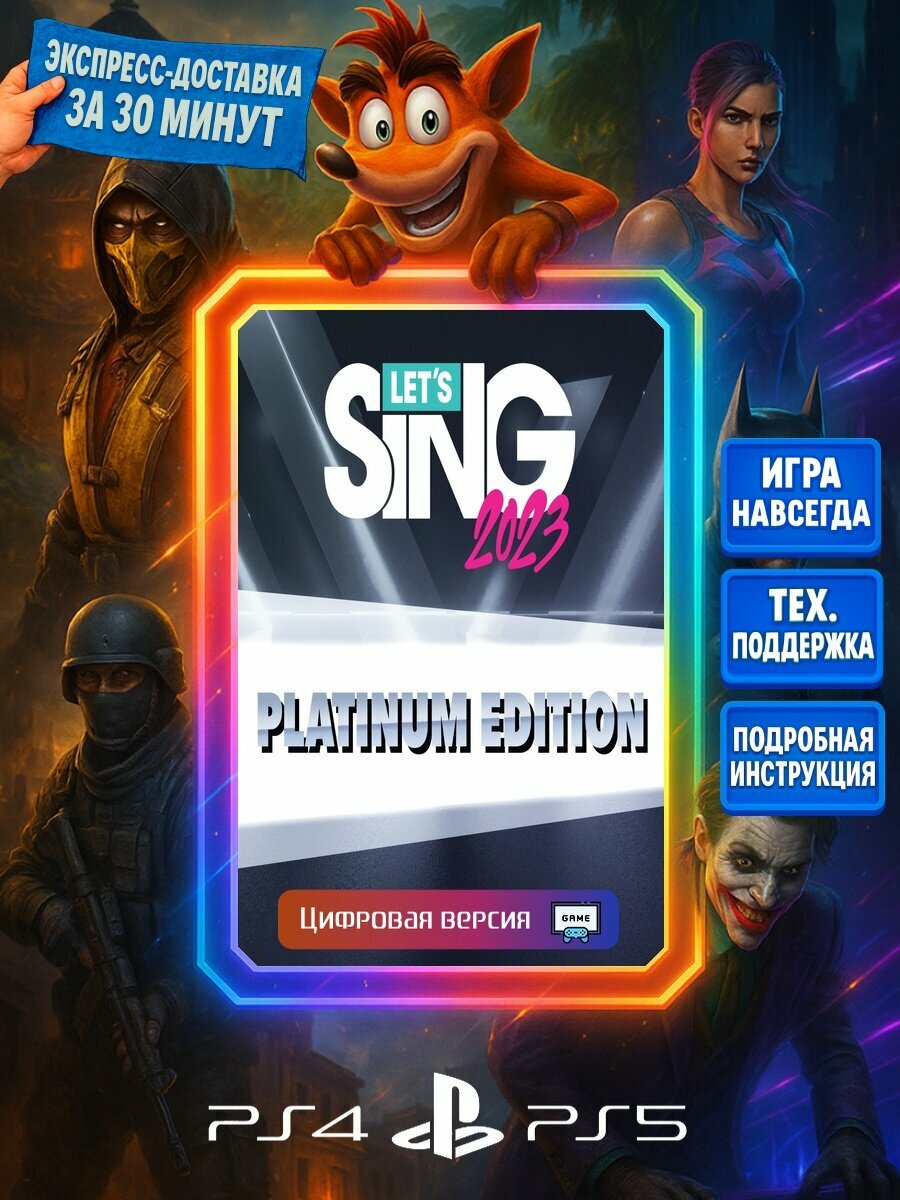 Let's Sing 2023 Platinum Edition PS4/PS5 | Моментальная доставка | Музыка и ритм