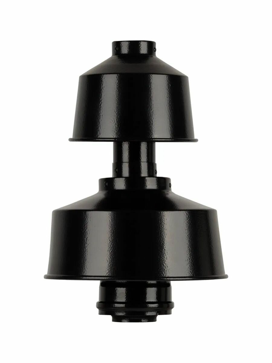 Оголовок с ветрозащитой D60/100 вертикальный для дымохода (черный), OGV-60/100black