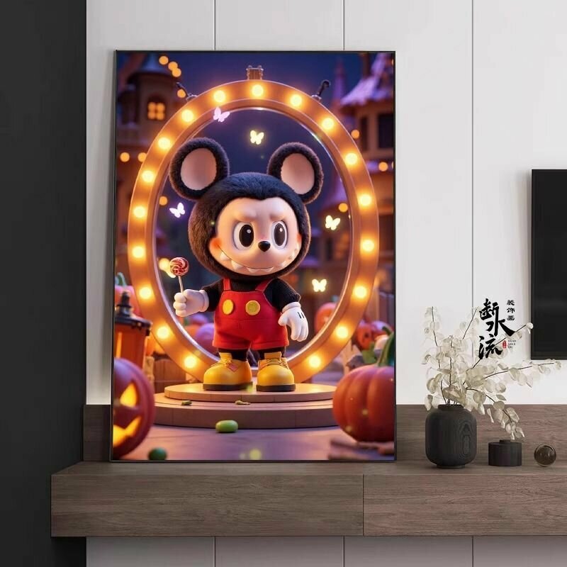 Картина "Bubble Mart Labu" LABUBU, текстурированная, металл, 30x40 см