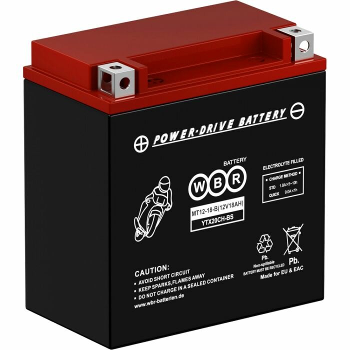 Аккумулятор WBR SMT12-18-В (YTX20H-BS, YTX20CH-BS)