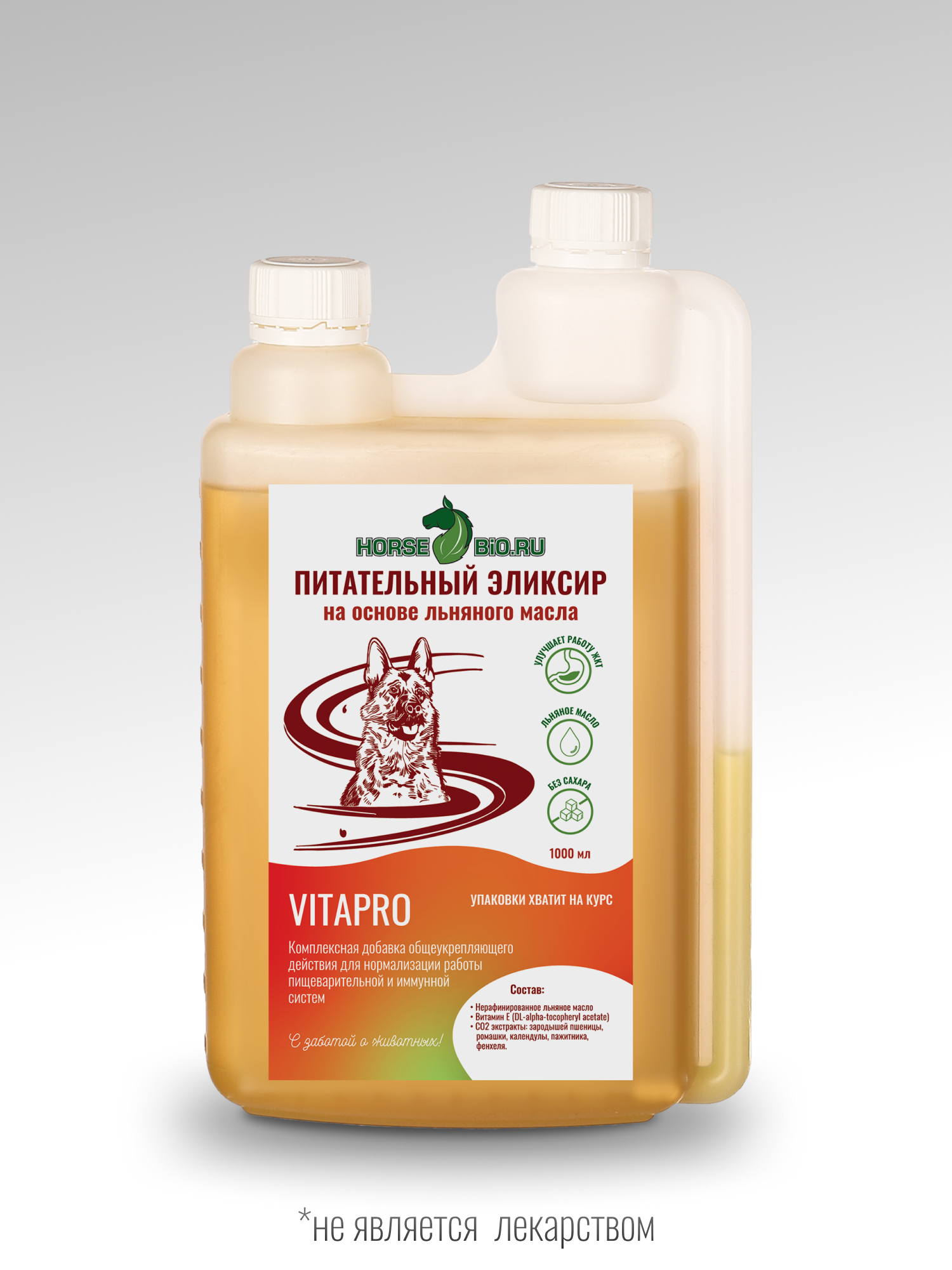 Питательный эликсир Horse-Bio для собак крупных пород, 1000 мл