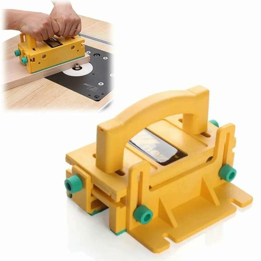 Пильный стол 3D-толкатель, деревообрабатывающий флип-настольный станок, вертикальный фрезерный станок, толкатель пилы, вспомогательные инструменты для подачи безопасных блоков