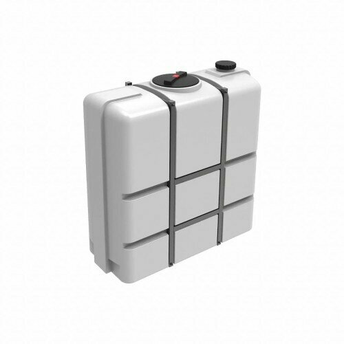 Емкость экопром К 1000 л, вертикальная в обрешетке белый