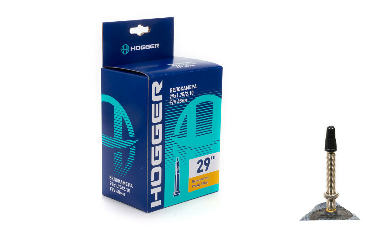 Велокамера HOGGER 29"x 1,75/2,10 FV 48 мм Presta с длинным ниппелем