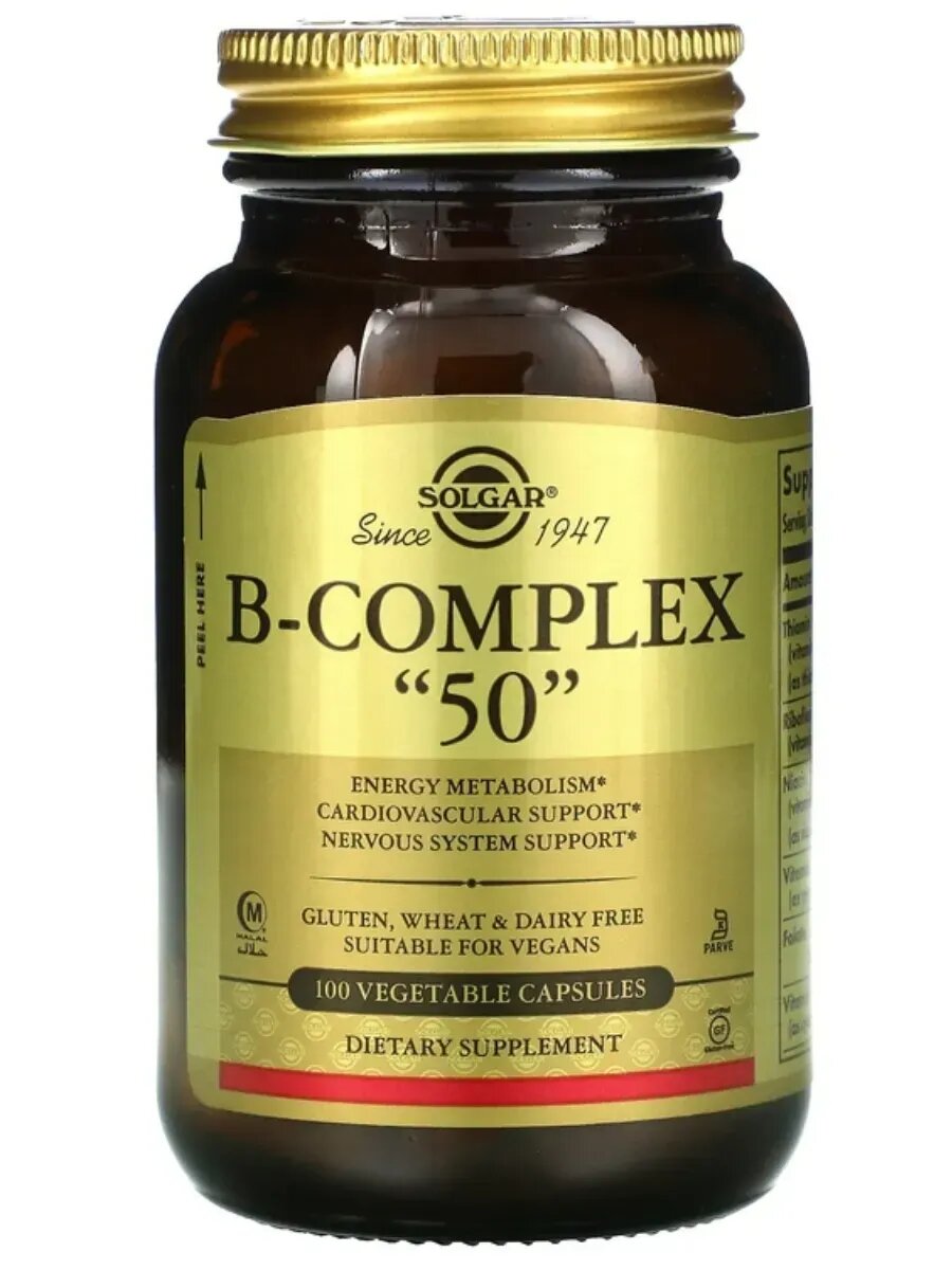 Витамины группы В комплекс(b-complex 50), 100 капсул
