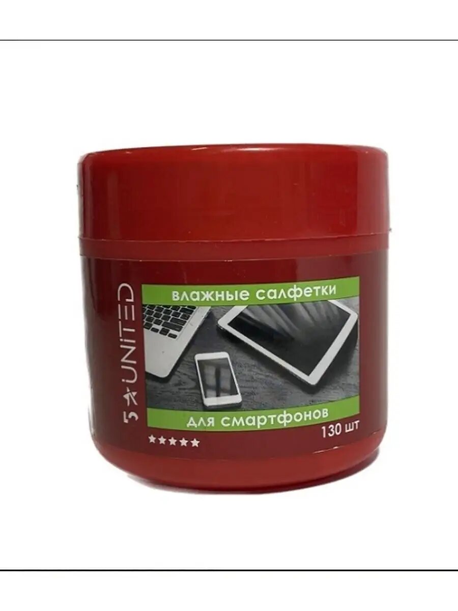 Влажные салфетки для смартфонов 2 шт х 5 Star United, 130 шт, арт. 501