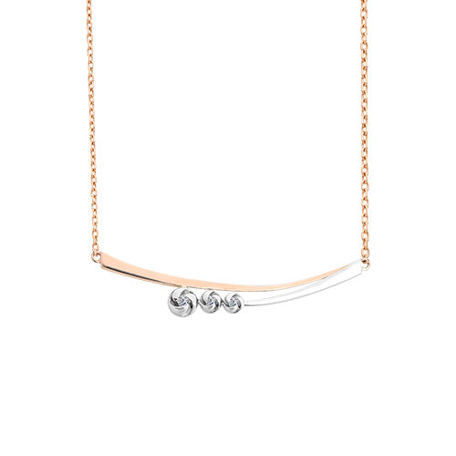 Колье, красное золото, 585 проба, бриллиант