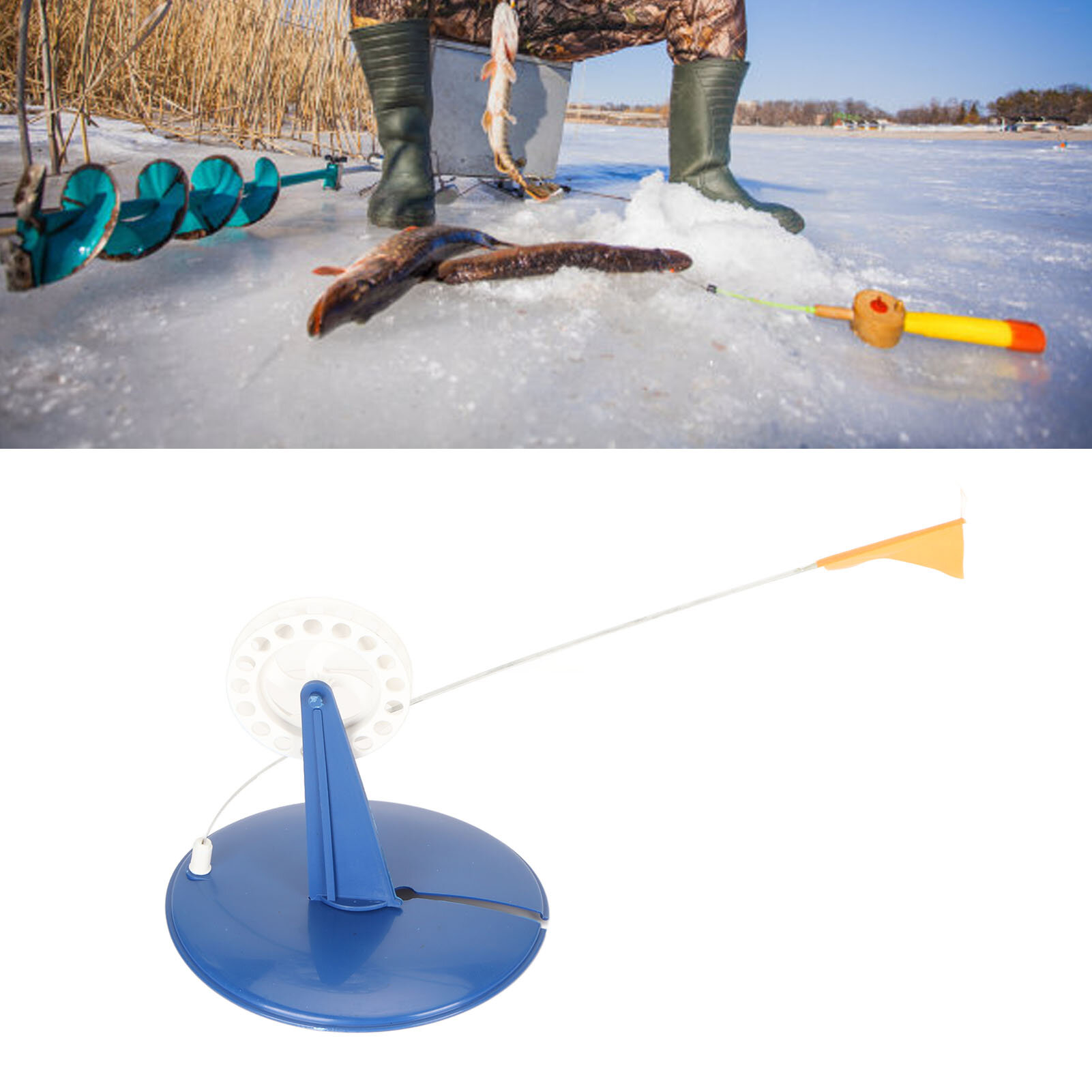 6 шт. флаг для зимней рыбалки, уличный знак, портативный наконечник для рыболова, принадлежности для зимней рыбалки с сумкой для хранения на зиму без крючка